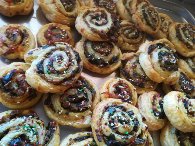 Patta In Pastry Whirls recipe by Naseema Khan (zulfis)